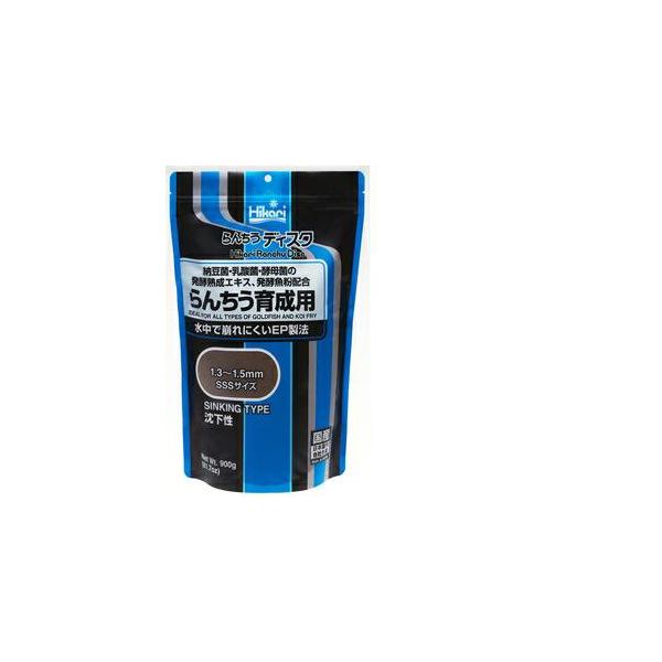 消化に良い発酵魚粉を配合。どの成長段階でも食べやすいディスク粒を採用。水を汚さず給餌が可能。