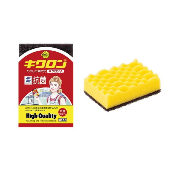がんこな汚れやコゲ落し、食器洗い等、用途に応じて表裏を使い分けできる貼り合わせキッチンクリーナーのロングセラーアイテム。耐久性にたいへん優れています。単色タイプのイエローです。【表示成分】ナイロン(研磨粒子入不織布)、ポリウレタン【使用方法...