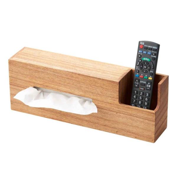 リモコンなどの小物が収納できる木製のティッシュケースです。リビング、デスク、寝室、洗面所、キッチン、様々な場所で小物を省スペースで収納することができます。チェリーウッドの美しい木目は温かな雰囲気で素敵な空間に仕上がります。側面から片手でサッ...