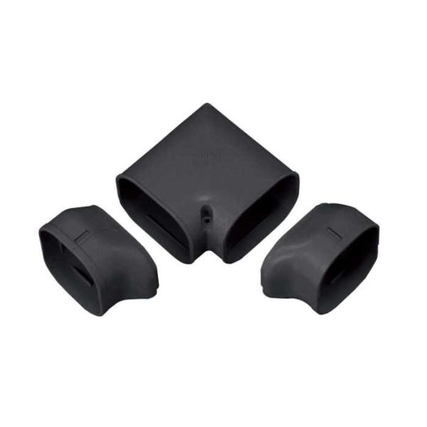 因幡電工 ＳＮ７７Ｋ●ブラック色●ひねり９０°曲り[　　電気配管　エアコン部材　化粧カバー　]