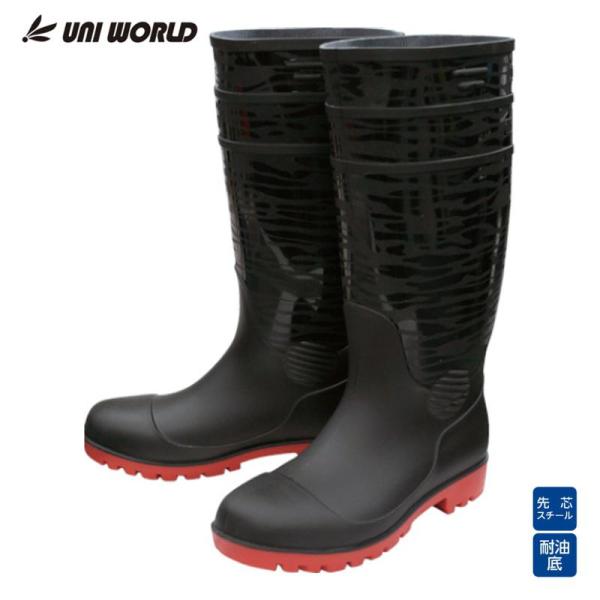 油に強い長靴！【特徴】・鋼鉄先芯入りでつま先安心・耐油底仕様・建築作業、土木作業など安全作業用【仕様】・カラー：ブラック・素材：(本体)PVC/耐油性なし、(ソール)PVC耐油性あり、(先芯)鋼鉄・サイズ：3L(27.5〜28.0cm)