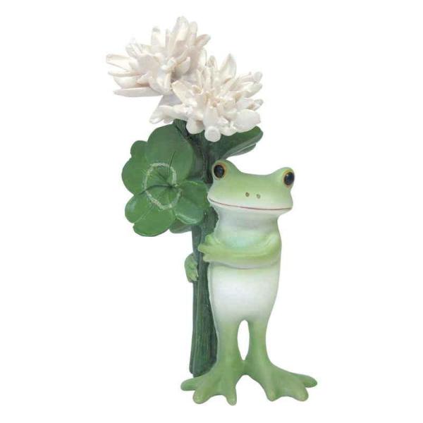 手のひらサイズのキュートなカエル、コポーシリーズの「クローバーとカエル」です。コポタロウの愛くるしい姿や表情が心をほっこりと癒してくれます。一つ一つ職人さんが心を込めて手作業で作製しています。お部屋や玄関はもちろん、ワークデスクにもおすすめ...