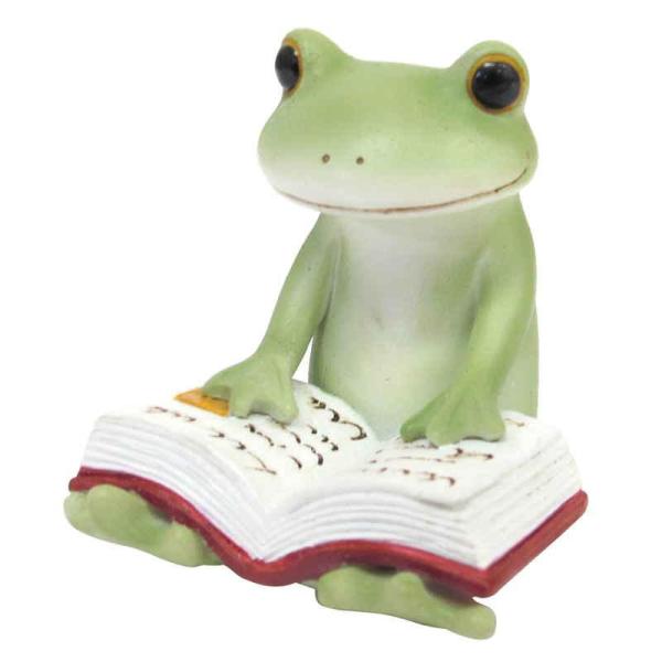 手のひらサイズのキュートなカエル、Copeau（コポー）シリーズの「本読むカエル」です。コポタロウの愛くるしい表情が心までほっこりと癒されます。一つ一つ職人さんが心を込めて手作業で作成しています。お気に入りのコポタロウを飾ってお家のインテリ...