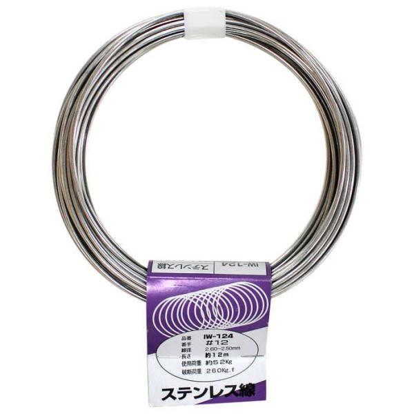 ａｉａｉ ＩＷ−１２４○材質がステンレスです●線径：2.60〜2.50mm●使用荷重：52kg●破断荷重：260kg.f