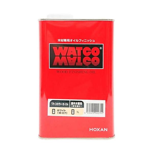 ●ホクサン ワトコオイル ホワイト １Ｌ《特徴》木の風合いを最大限に惹きだすオイルフィニッシュ塗料亜麻仁油が木にゆっくりと浸透するので木を内側から守り、本来の木味や風合いをいかす仕上がりです。塗りムラができないので、簡単に作業できます。《用...