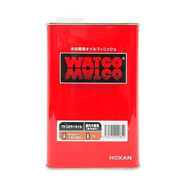 ●ホクサン ワトコオイル チェリー １Ｌ《特徴》木の風合いを最大限に惹きだすオイルフィニッシュ塗料亜麻仁油が木にゆっくりと浸透するので木を内側から守り、本来の木味や風合いをいかす仕上がりです。塗りムラができないので、簡単に作業できます。《用...