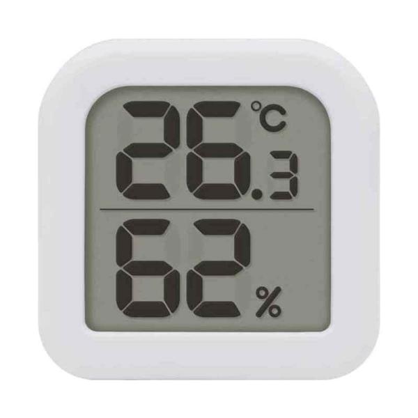 温度と湿度のみを表示するシンプルな温湿度計です。置き式と壁掛けの2WAYなので、場所を選ばずに設置できます。約5.4×5.4cmと場所を取らないコンパクトサイズです。離れて暮らす家族や友人へのギフトにもおすすめです。【仕様】商品サイズ：約幅...