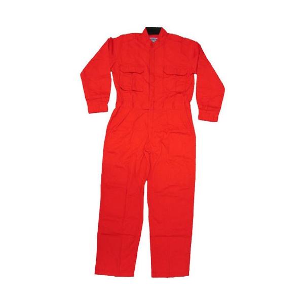 (株)コーコス信岡 840/レッド/M●フロントマチ付きポケット。ノーフォーク仕様。上下開閉ファスナー。●ウエスト：89cm●股下：72cm●総丈：146cm。●塩素漂白剤による漂白はできません。