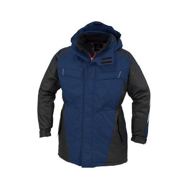 (株)コーコス信岡 A-3276/ネイビー/4L●素材：（表）ポリエステル１００％（裏）ポリエステル１００％（中綿）ポリエステル１００％●サイズ：S:胸囲117/裄丈83/着丈80/M:胸囲123/裄丈86/着丈82/L:胸囲129/裄丈8...