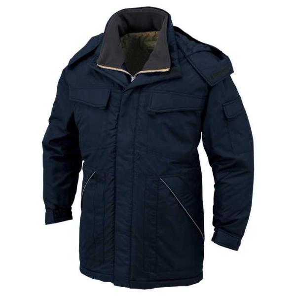 (株)コーコス信岡 A-12366/ネイビー/S●素材：表地ポリエステル　100%。裏地ポリエステル　100%。中綿ポリエステル　100%。●塩素系漂白剤の使用はお控えください。●洗濯の際は洗濯表示をご確認下さい。