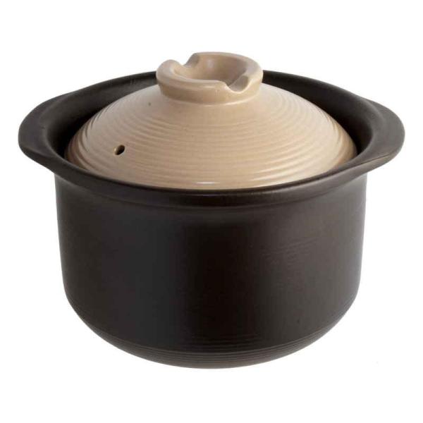 ガス火で美味しいご飯を楽しめる炊飯土鍋です。あたたかみのあるデザインでそのまま食卓に出して楽しめます。白いご飯はもちろん、お粥や炊き込みご飯なども作れます。【仕様】商品サイズ：約 幅22.5×奥行20×高さ17.5（cm）材質：陶器生産国：...