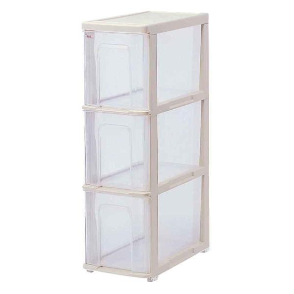 キッチンのわずかなスペースを上手に活用できる多段式のスリムストッカーです。キッチンだけでなく、リビングやサニタリーでも使えます。コロ付きで掃除や移動も楽にできます。透明だから収納したものがすぐに確認できます。【仕様】商品サイズ：約 幅22×...