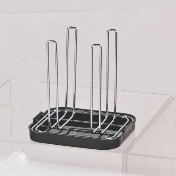 ●防サビ加工●グラスはもちろん、350ml~2Lのペットボトルの水切りができます●製品サイズ（約）／160×135×165mm●製品重量（約）／265g●耐熱温度／100℃●材質／本体：鉄（クロムめっき＋クリア樹脂塗装） トレー：ポリプロピ...