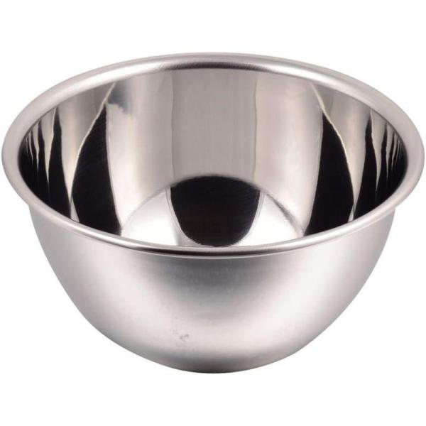 深型でたっぷり入るので混ぜたりするのに便利。製品サイズ（約）：外径200×100mm製品重量（約）：186g板厚：0.5容量：1.9L材質：ステンレス鋼（16-0）原産国：日本