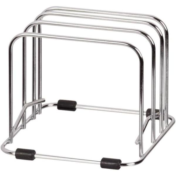 厚さ30mm以下、20mm以下、10mm以下のまな板に対応製品サイズ（約）：115×130×100mm製品重量（約）：131g材質：鉄（クロムめっき） すべり止め：シリコーンゴム原産国：中国