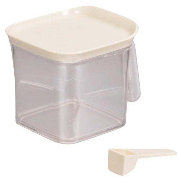 片手でふたを簡単に開け閉めできるので、料理中にパパッとできる小さじ1(5mL)スプーン付ものづくりのまち、新潟県燕三条産製品サイズ（約）：110×145×110mm製品重量（約）：160g容量：660ml材質：本体：ポリスチレン（耐熱温度7...