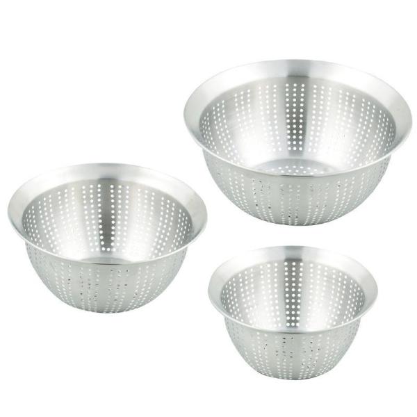 HB-3583パンチングボール3点セットと組み合わせて使えます製品サイズ（約）：：15cm：外径180×高さ85mm、18cm：外径215×高さ95mm、21cm：外径245×高さ100mm製品重量（約）：507g材質：ステンレス鋼その他：...