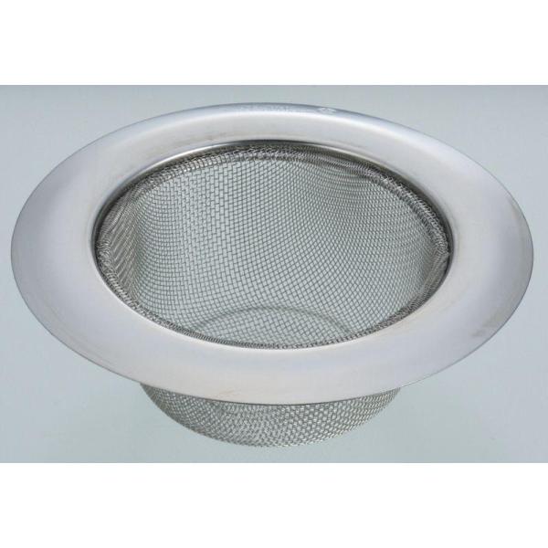 キッチンの排水口に使用されるフィルターです。ステンレス製のため耐久性があり、錆びにくい特性を持っています。製品サイズ（約）：外径130×45mm製品重量（約）：65g材質：18-8ステンレス鋼その他：適用サイズ：排水口の口径（約）9〜11c...