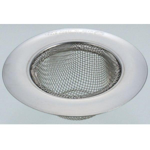 キッチンの排水口に使用されるフィルターです。ステンレス製のため耐久性があり、錆びにくい特性を持っています。製品サイズ（約）：外径70×25mm製品重量（約）：20g材質：18-8ステンレス鋼原産国：中国