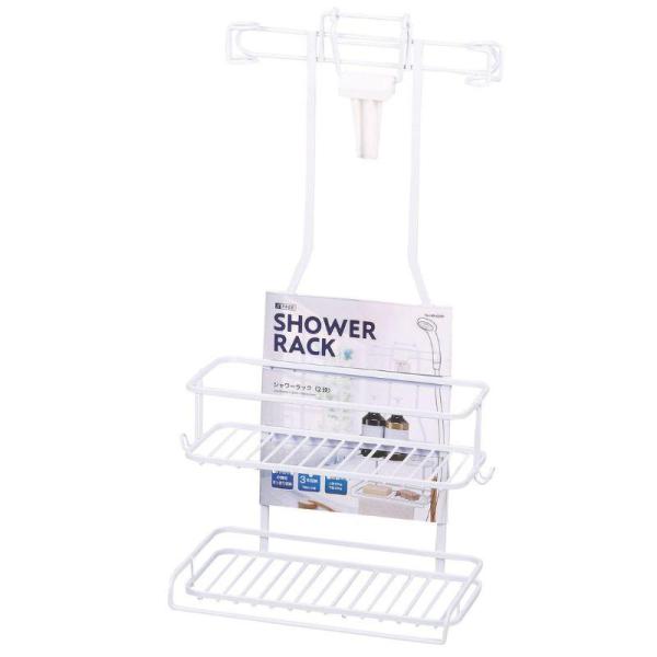 上段にボトル3本収納、下段に小物耐荷重(約)上段2kg、下段1kg製品サイズ（約）：275×145×500mm製品重量（約）：805g材質：本体：鉄（エポキシ樹脂塗装） ヘッドフック：ABS樹脂 吸着盤：塩化ビニルその他：耐荷重（約）：上段...