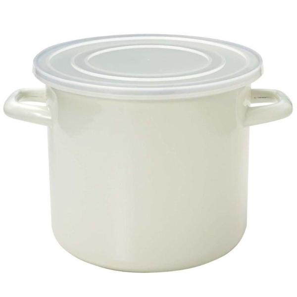 酸・アルカリに強く腐食しにくい。ホーロー加工でにおいが移りにくい。製品サイズ（約）：285×225×190mm製品重量（約）：1000g容量：5.8L材質：表面加工：ほうろう 材料の種類：本体：ほうろう用鋼板 蓋：ポリエチレン（耐熱温度70...