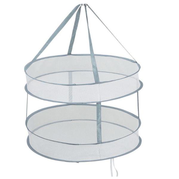 ぬいぐるみやまくらの天日干しに製品サイズ（約）：外径590×760mm製品重量（約）：200g材質：本体：ポリエチレン 芯：鉄 ハンガー：ポリプロピレンその他：耐荷重（約）：上段1kg・下段0.7kg原産国：中国