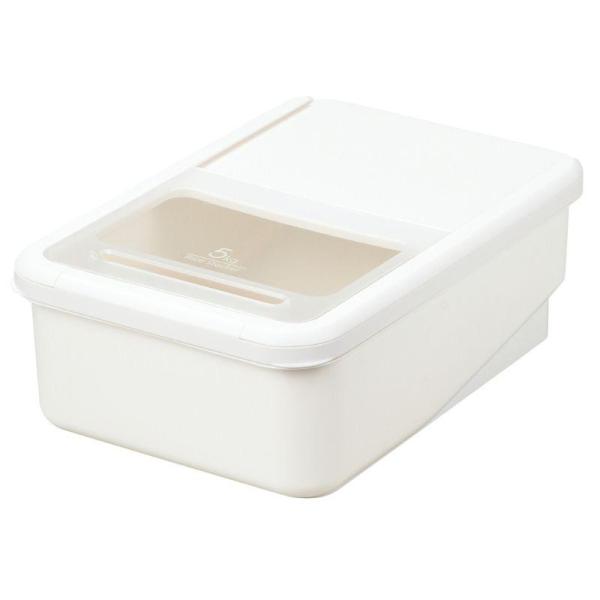 透明のスライド蓋で、中が見やすく残量がわかりやすいです中はお米が少なくなっても取り出しやすい、スロープ仕様お米が最後まですくいやすいD型軽量カップ付(1合)製品サイズ（約）：255×380×130mm製品重量（約）：730g容量：6L材質：...