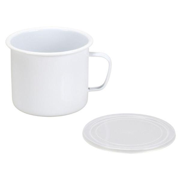 表面はガラス質でつやのある質感使い勝手の良い、ちょうど良いサイズ 清潔製品サイズ（約）：195×160×130mm製品重量（約）：478g板厚：0.5容量：1.9L材質：表面加工：ほうろう 材料の種類：本体・取っ手：ほうろう用鋼板その他：深...