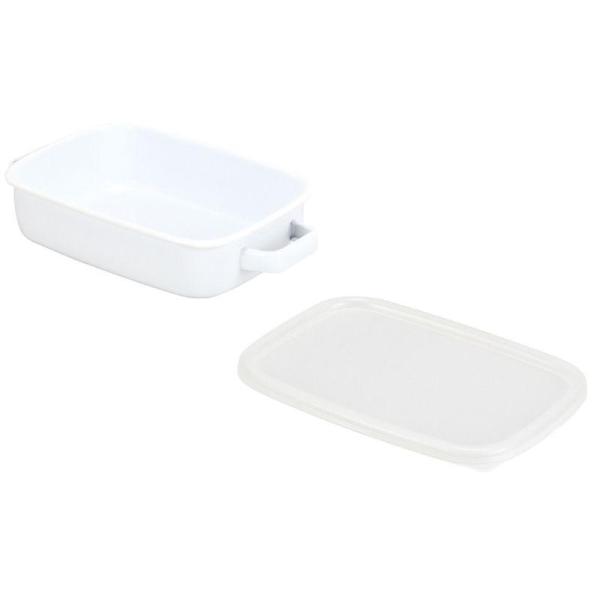 表面はガラス質でつやのある質感使い勝手の良い、ちょうど良いサイズ 清潔製品サイズ（約）：235×140×50mm製品重量（約）：338g材質：表面加工：ほうろう 材料の種類：本体・取っ手：ほうろう用鋼板 ふた：ポリプロピレン・熱可塑性エラス...