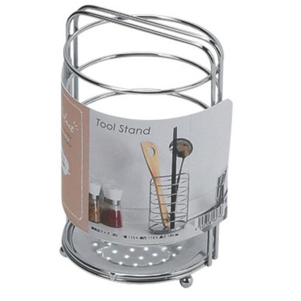 キッチンツールを整理するのに役立ちます。製品サイズ（約）：120×130×175mm製品重量（約）：283g材質：鉄（クロムめっき、クリア樹脂塗装） すべり止め：合成ゴム原産国：中国