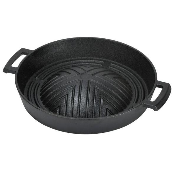 温度変化が少なく鍋の温度を一定に保つことができるので食材のうまみ閉じ込めます製品サイズ（約）：340×280×50mm製品重量（約）：2237g材質：表面加工：油焼き 材料の種類：鉄鋳物原産国：中国