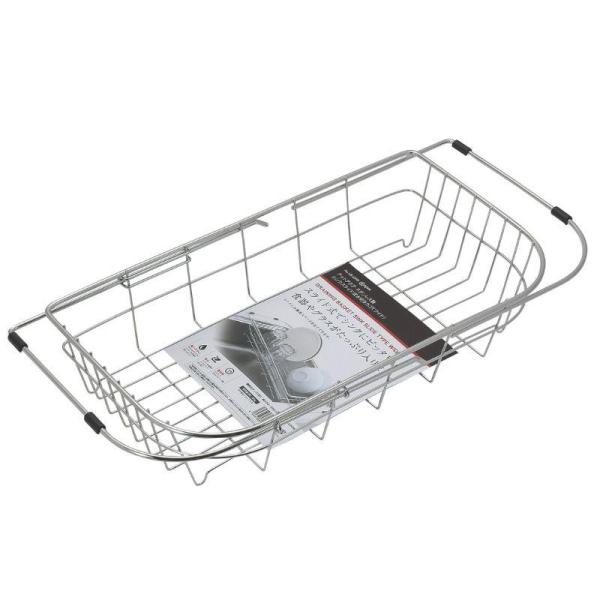 スライド式でシンクにピッタリ食器やグラスがたっぷり入るワイドサイズですシンク上の調理スペースを広く確保できます汚れのたまりやすいワイヤーの交差を減らした設計で洗いやすくワイヤーの先端部はバリをなくしているので安心ですステンレス製なので洗いや...