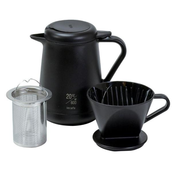 付属のコーヒードリッパーを上にのせて、直接ドリップできるコーヒーサーバーですティーストレーナー(茶こし)付きなので、緑茶や紅茶を抽出してそのまま保温もOK約2〜5杯分を保温できますふたに付いているティーストレーナートレーの上に、使用した茶こ...