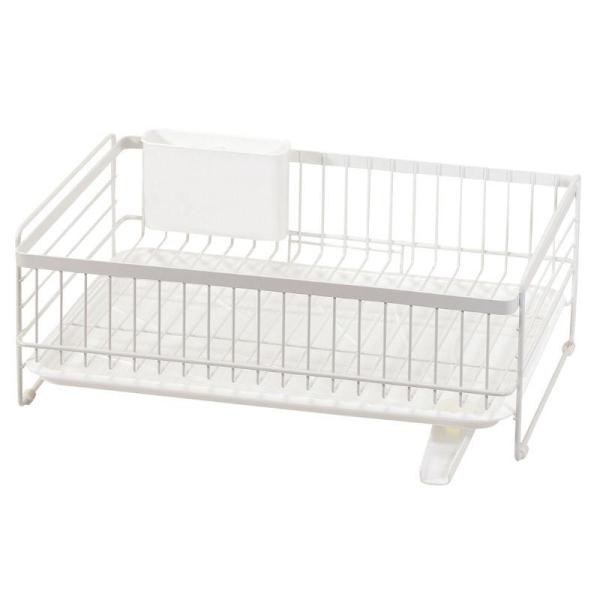 タテ・ヨコどちらでも使える可動式排水ノズルで水捨て不要、水が溜まらず自然とシンクへ流れる水切りポケット付傾斜付トレー可動式排水ノズル排水栓付耐荷重（約）6kg製品サイズ（約）：水切りポケット含まず405×315×155mm製品重量（約）：1...