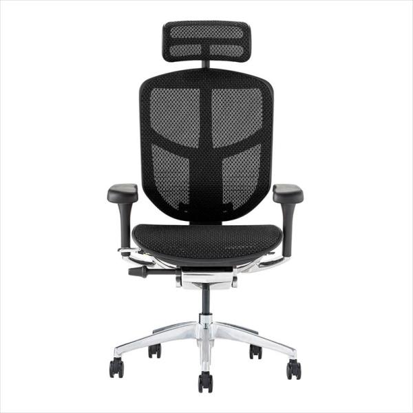 新しい座りを体感する一脚！エルゴヒューマンの基本機能を搭載し、ゆるやかな曲線を基調としたすっきりとしたシャープなデザインが魅力のENJOYチェア！着座した時に背中全体をランバーサポート一体型のバックレストが支えてくれる、デスクワークをする全...