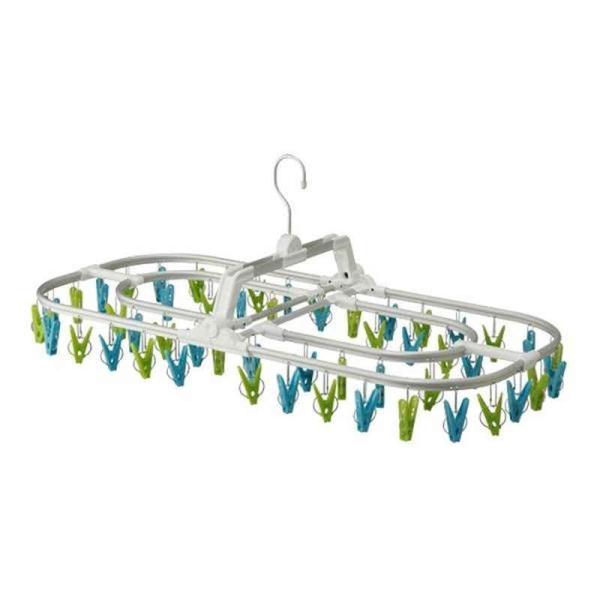 たっぷり干せる52ピンチの角ハンガーです。フックが自立するので高いところにも掛けやすいです。二重配置のピンチなので、中が見えないように隠し干しできます。ねじれやたわみに強いリブ付きアルミフレームです。チェーンなしフック構造なのでピンチが絡む...