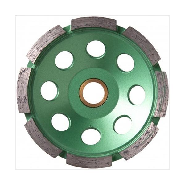 ダイヤテック荒削り用シングルカップ用途：石材、コンクリート、ブロックの研削使用機械：ディスクグラインダー特徴：コンクリート、ブロックを荒削り専門シングルカップ寸法：１００（４インチ）×６．０×穴径２０（１５Hリング付）