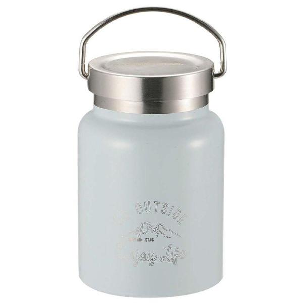 CAPTAIN STAGのモンテ ＨＤフードポット４００（サックス）製品サイズ（約）：外径90×135mm製品重量（約）：280g材質：内びん・胴部・口金：ステンレス鋼、ふた栓：内側=ポリプロピレン、外側・ハンドル=ステンレス鋼、パッキン・...