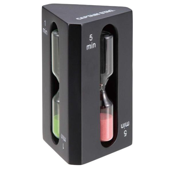 【商品仕様】●製品サイズ（約）：65×58×105mm●製品重量（約）：185g●材質：天然木、ガラス、砂●仕様：砂時計時間(約)：3分・5分・10分(誤差+：-10％)●原産国：中国●インテリアとしてお部屋のアクセントにも