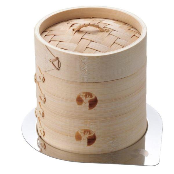 ●製品サイズ（約）：せいろ：外径130×高さ140mm、プレート：170×200mm●製品重量（約）：400g●材質：せいろ：竹、プレート：ステンレス鋼、メッシュバッグ：ポリエステル●仕様：必ず弱火で使用し、プレートやせいろに直接炎が当たら...