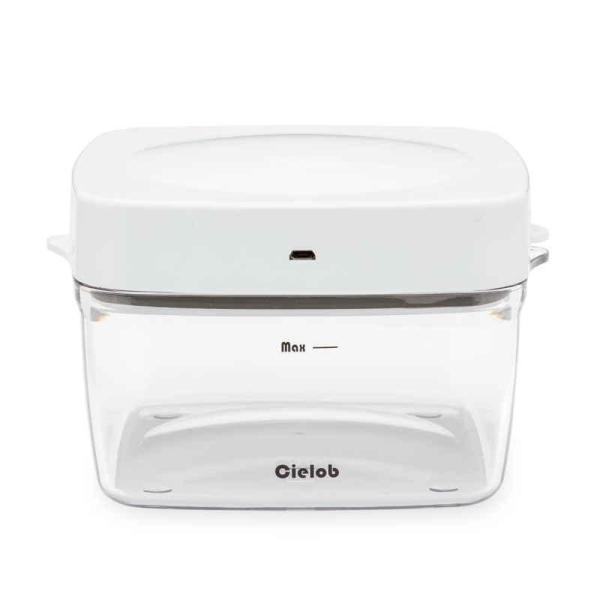 容器内の真空率を自動で管理してくれる、真空調整機能付き保存容器です。蓋に内蔵されたスマートセンサーが容器内の真空率を感知し、最適な真空率に調整します。食材を入れればあとは容器が自動で管理してくれるので、楽ちん＆安心して食材保存ができます。空...