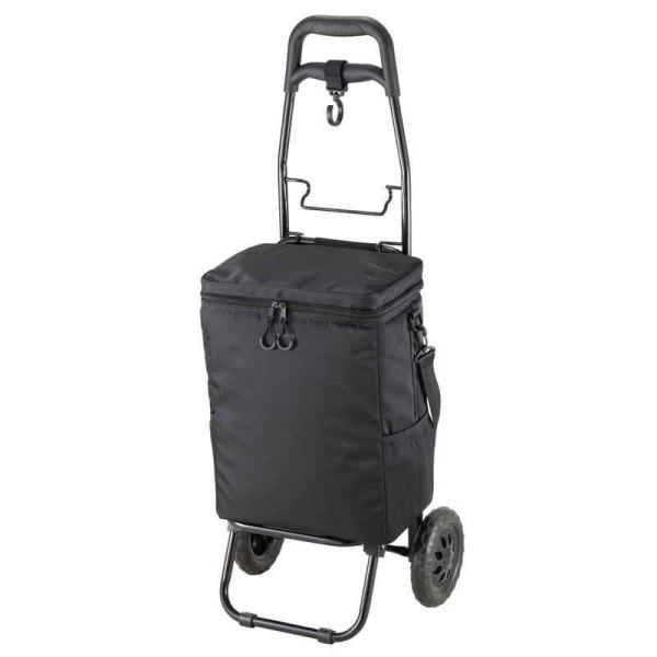 毎日のお買い物にピッタリな機能が充実している保冷キャリーカート（容量20Lサイズ）です。軽くて、静かでスムーズ、段差も乗り越えやすい大きめのタイヤがついています。カートからバッグを取り外して、ショルダーバッグとしても使えます。フタ部分は磁石...