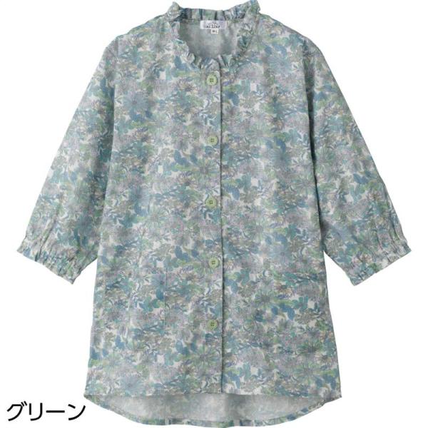 サラッとした生地で春夏もさわやかに！乾燥機OKが嬉しい！【機能表記】 名前記入欄付 /ワンタッチテープ /前ポケット付 /後ろ身頃長め /身幅ゆったり /乾燥機OK(60℃まで) /7分袖 /【素材・生地】 ポリエステル95％・綿5％【洗濯...
