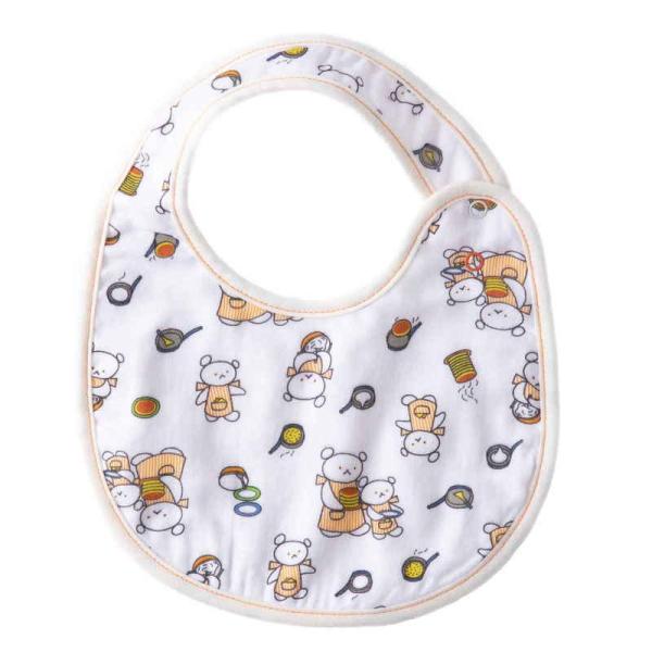赤ちゃんにやさしい綿100％＆日本製のよだれかけです。綿100％の通気性が良く、軽くて柔らかいガーゼが使われています。吸湿性も良いので、汗やよだれも良く吸い取ってくれます。人気絵本のこぐまちゃんシリーズのイラストが描かれています。横で留める...