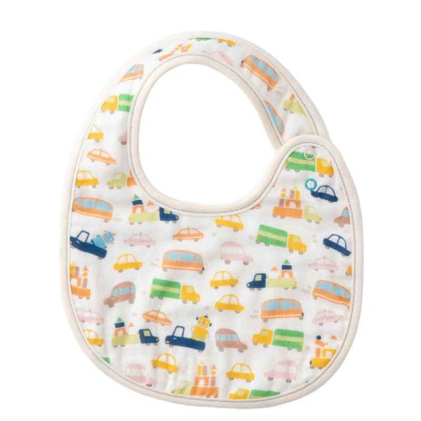 綿100％の優しい生地のスタイです。横でパチンととめられるスナップボタン式を採用しています。安心の日本製なのでプレゼントにもおすすめです。【仕様】商品サイズ：約横21×縦25（cm）材質：綿100％カラー：カーランド生産国：日本製セット内容：1枚