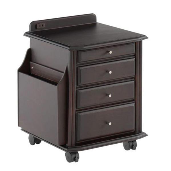 ベット周りの小物をすっきり収納【特徴】・引き出して使えるスライドトレー・キャスター付で移動も可能・左右どちらにでも取付可能なラック・コンセント1口付でテーブルランプを置いたり、スマートフォンの充電に使えます【仕様】・サイズ：幅約39x奥行3...