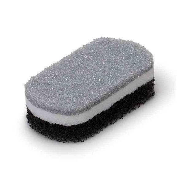 水切れがよく 清潔さにこだわった高品質の三層構造スポンジです。ソフトでキズつきにくい不織布と 泡立ちのよいしっかり洗えるスポンジ、水切れの良いスポンジが合わさっています。丸い容器も洗いやすいラウンド型で、使い勝手の良いスポンジです。食器・鍋...