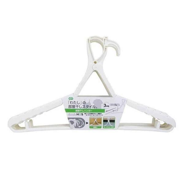 フックが回転するので鴨居やカーテンレールにも掛けられます。肩幅の部分が伸縮するので、Tシャツやトレーナーなどの首周りを伸ばさずにハンガーに掛けられます。〇商品サイズ：約 横21×縦38（cm） 厚さ：約 1.4（cm）〇材質：本体：ポリプロ...