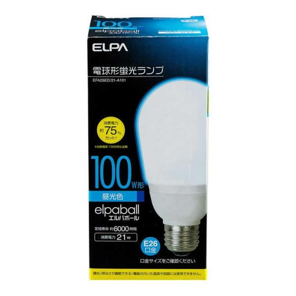朝日電器 ＥＦＡ２５ＥＤ／２１−Ａ１０１●定格寿命　約６０００時間の長寿命　※白熱電球１００Ｗ形比●電気代　約７５％カット！　※白熱電球１００Ｗ形比●交流電源：１００Ｖ　５０／６０Ｈｚ共用●サイズ：全長１３５Ｘ外径６５（ｍｍ）●質量：１１０...