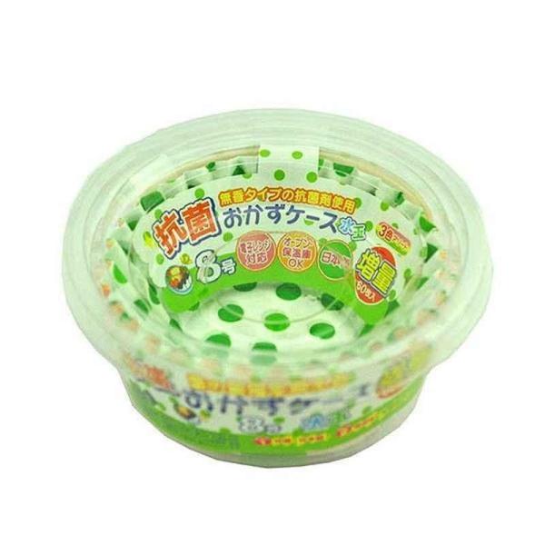 無香タイプの抗菌剤を使用した耐熱紙のおかずケースです。3色のカラフルな水玉模様でお弁当などに彩りを加えます。※電子レンジ対応、オーブン・保温庫対応、日本製の商品です。【仕様】商品サイズ：約高さ2.7（cm） 直径：約4.6（cm）材質：抗菌...